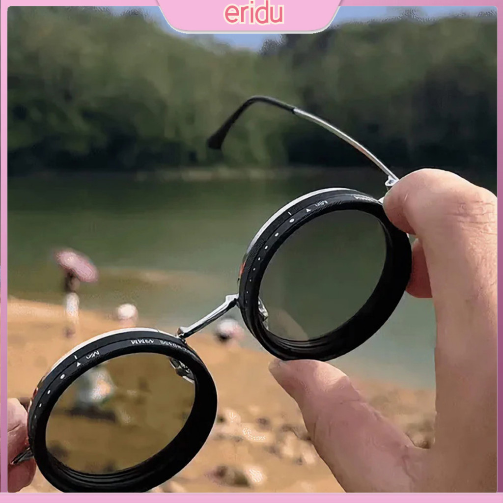 Uv Blocking Sunglasses Blue Light Protection Adjustable Nd Filter Polarized Round Glasses for ...