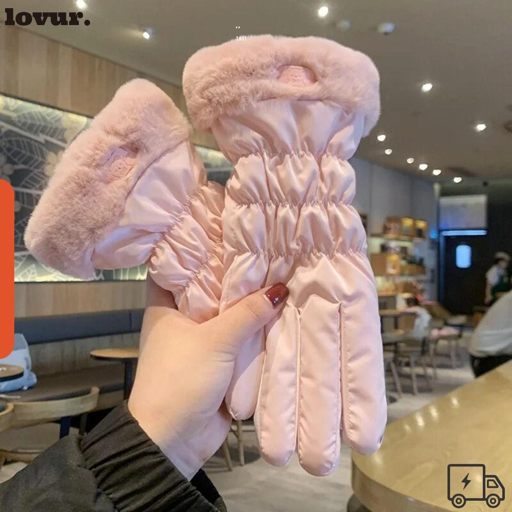 LOVUR Luvas Para Clima Frio , De Algodão De Lã De Inverno Femininas À ...