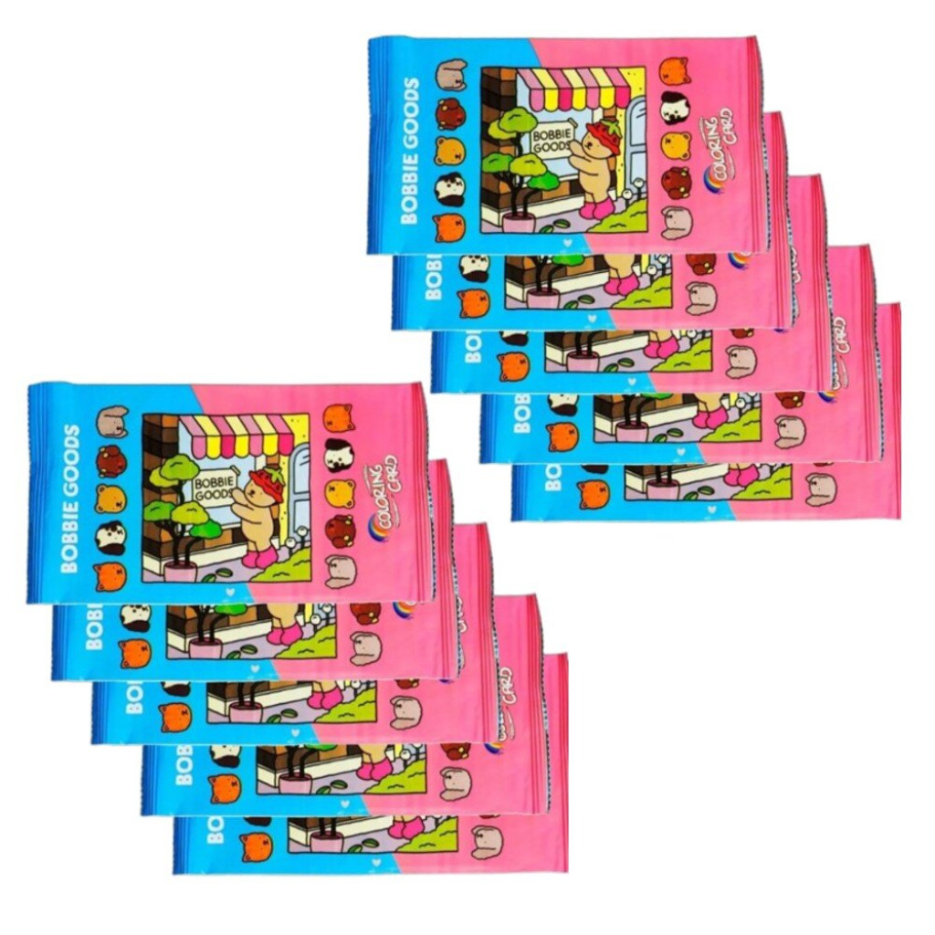 Kit 10x Bobbie Goods Cards Para Colorir Pacote Com 4 Unidades ...
