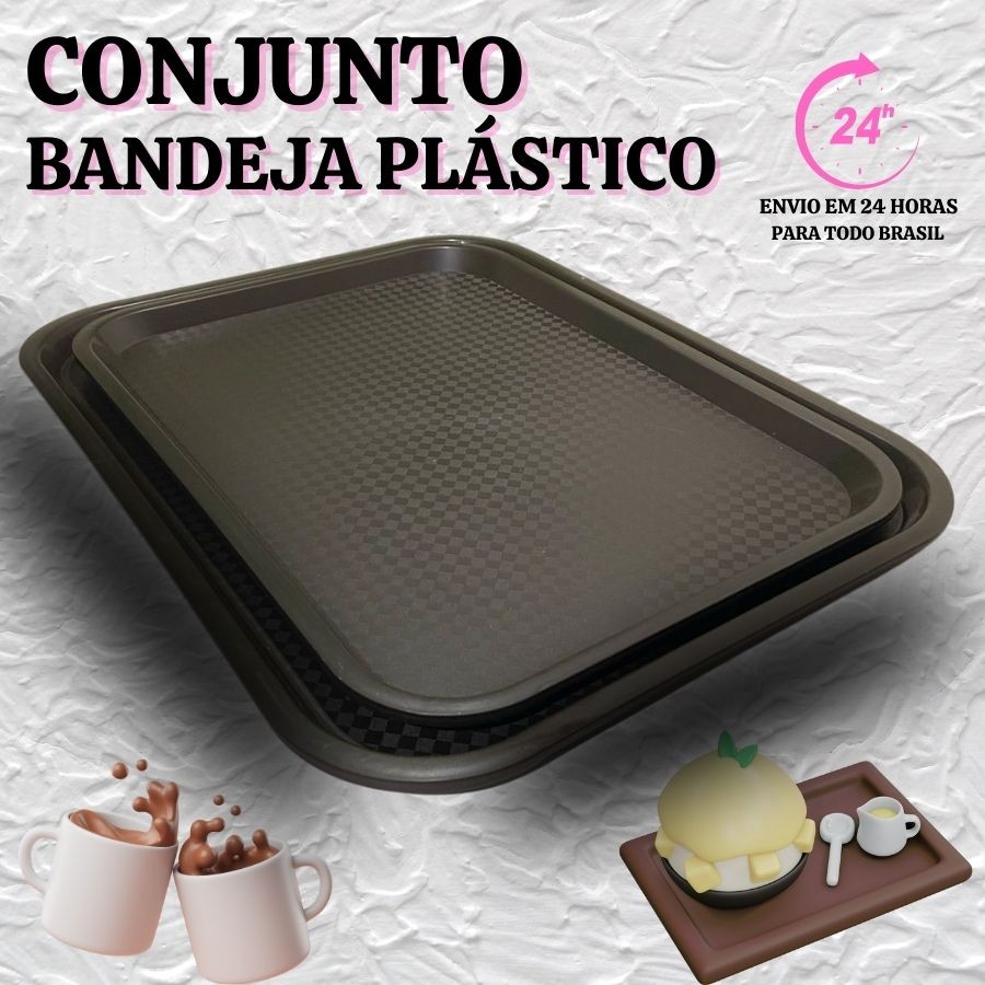 Bandeja Buffet Fast Food Restaurante Self Service 45x35cm Bandeja ...