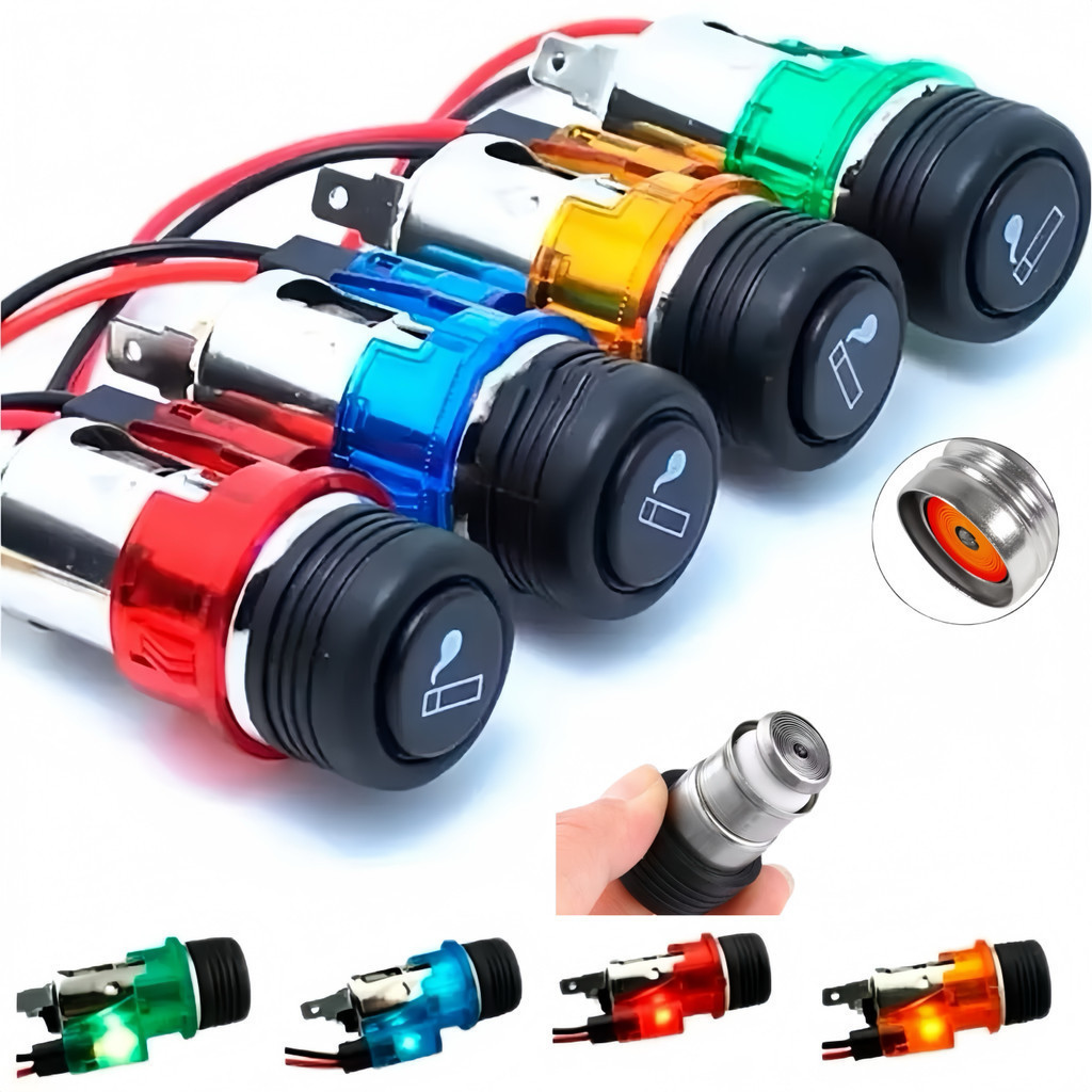 Acendedor de Cigarro Universal Carro 12V com Iluminação Verde Veicular ...