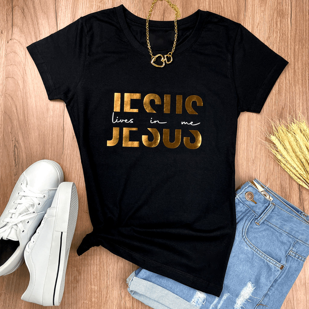 Camiseta Camisa Jesus Cristo Moda Evangélica Feminina Gospel Algodão ...