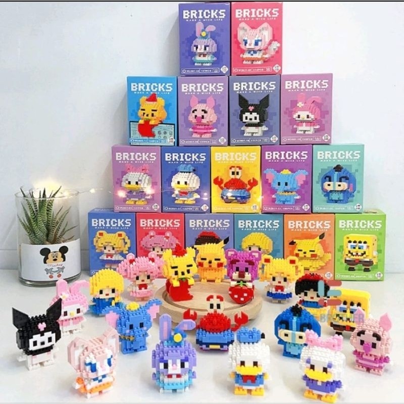Lego Nano Block/Pequeno/Miniaturas De Desenhos Animados/Brinquedos ...