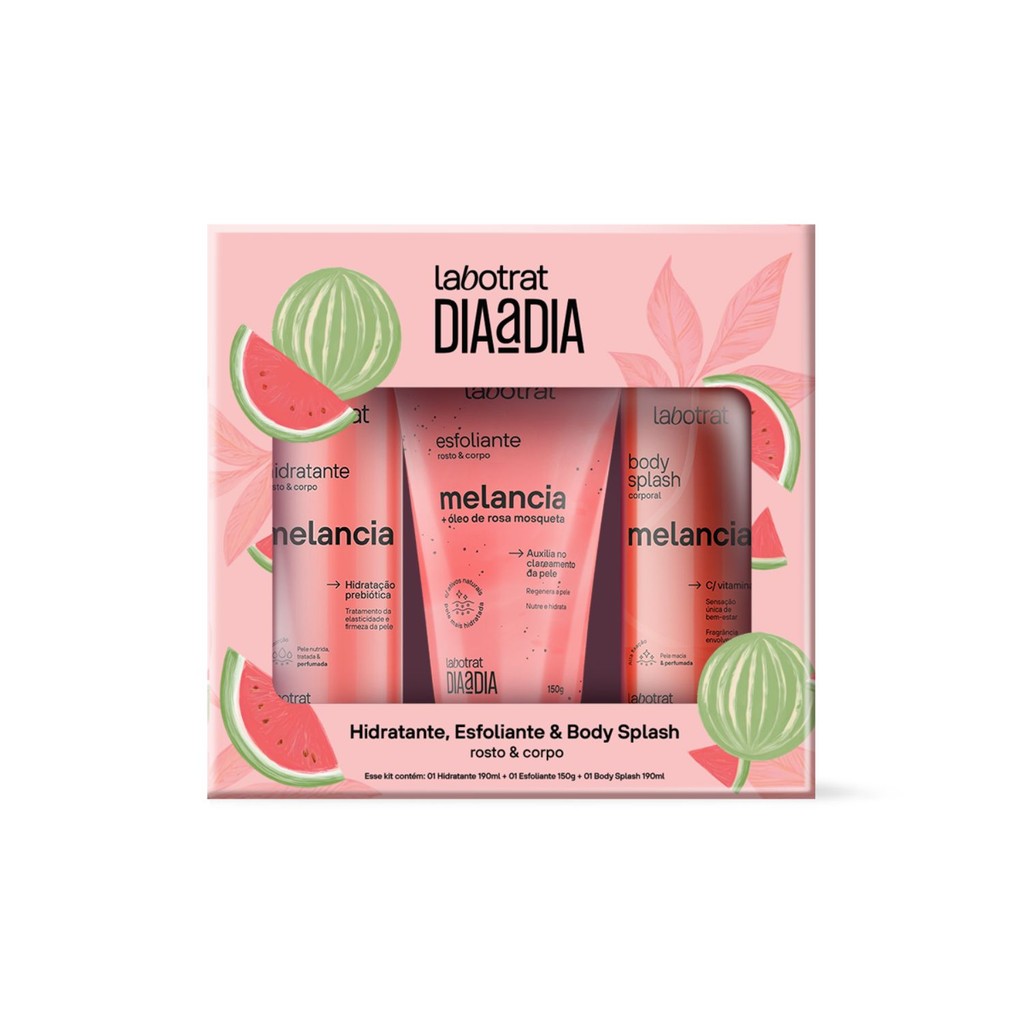 Kit Labotrat Dia a Dia - Esfoliante, Hidratante e Body Splash Melancia ...