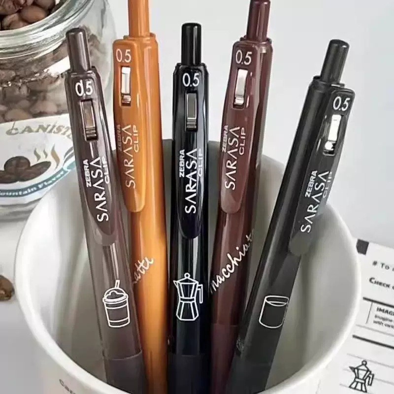 Nova Zebra JJ15 Café Retro Edição Limitada Caneta Neutra SARASA Cor De ...