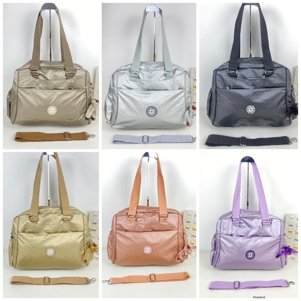 Bolsa Mala de Mão Feminina Grande Metalizada com Alça Viagem Academia ...