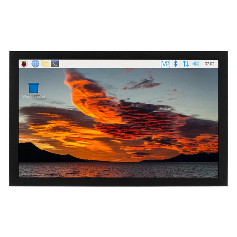 Monitor IPS de 7 polegadas 1024x600 LCD, tela portátil, entrada VGA AV ...