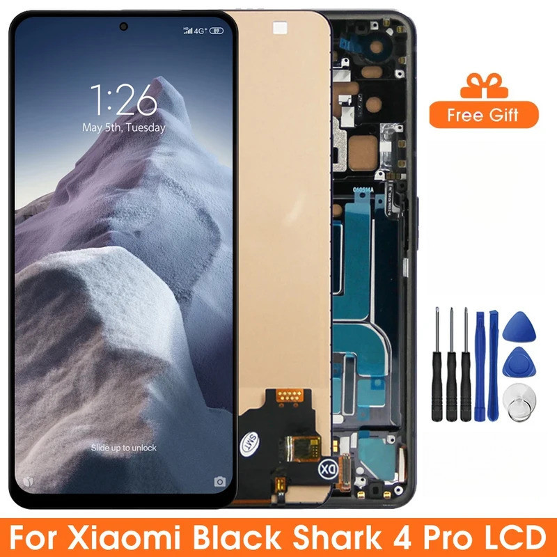 Tela Super AMOLED para Xiaomi Black Shark 4 Pro PAR-H0, Display LCD ...