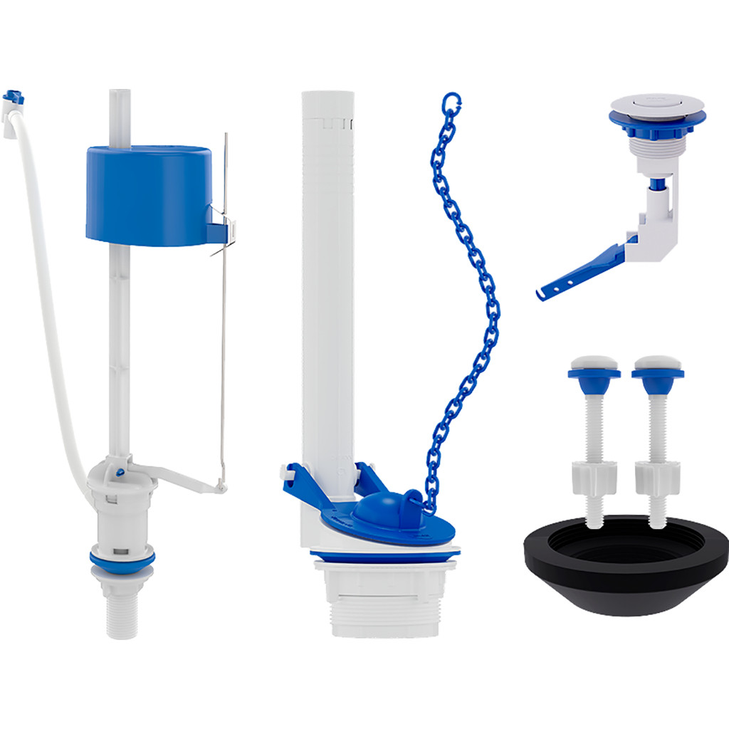 Kit Completo P/ Caixa Acoplada C/ Acionador Superior Branco Blukit ...
