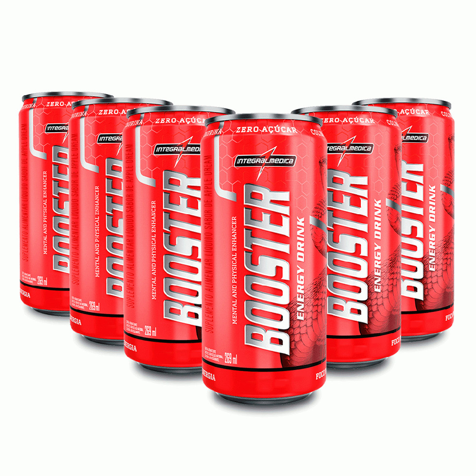 Booster Energy Drink (Fardo 6 unid. 269ml) - Sabor: Red Lemonade ...