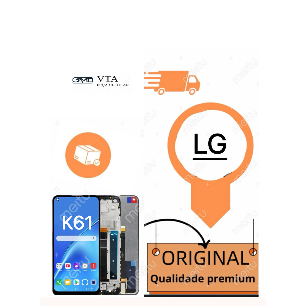 Tela Display Frontal Touch LG K61 Com Aro | Shopee Brasil
