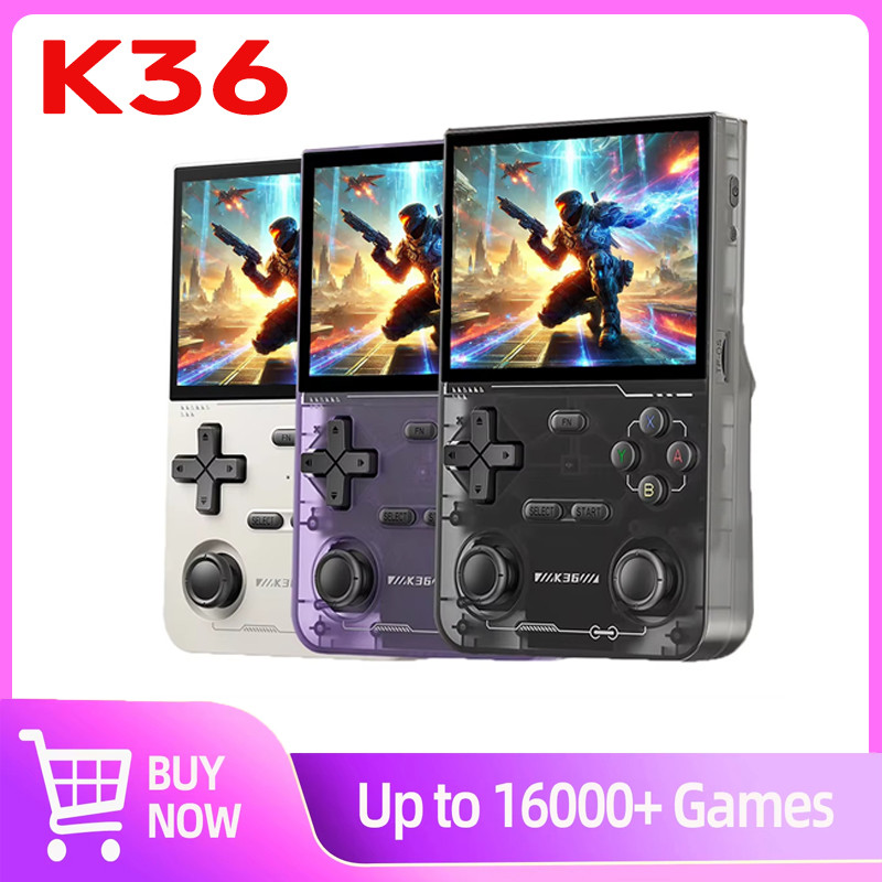 Console De Jogos Retrô Portátil K36 64G Integrado Com Mais De 16000 , Bolso Do Sistema Linux ...