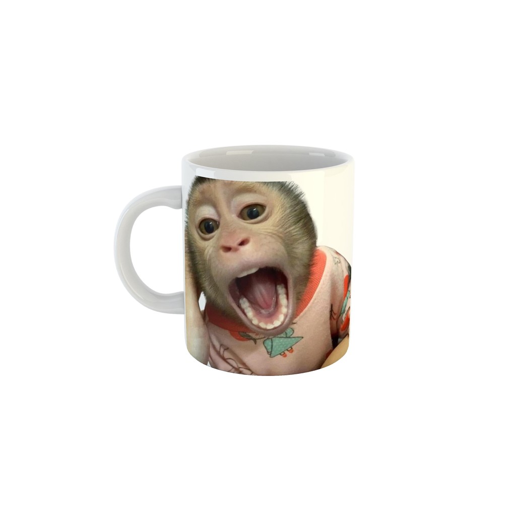 Caneca Meme Macaquinho cara Engraçada | Shopee Brasil