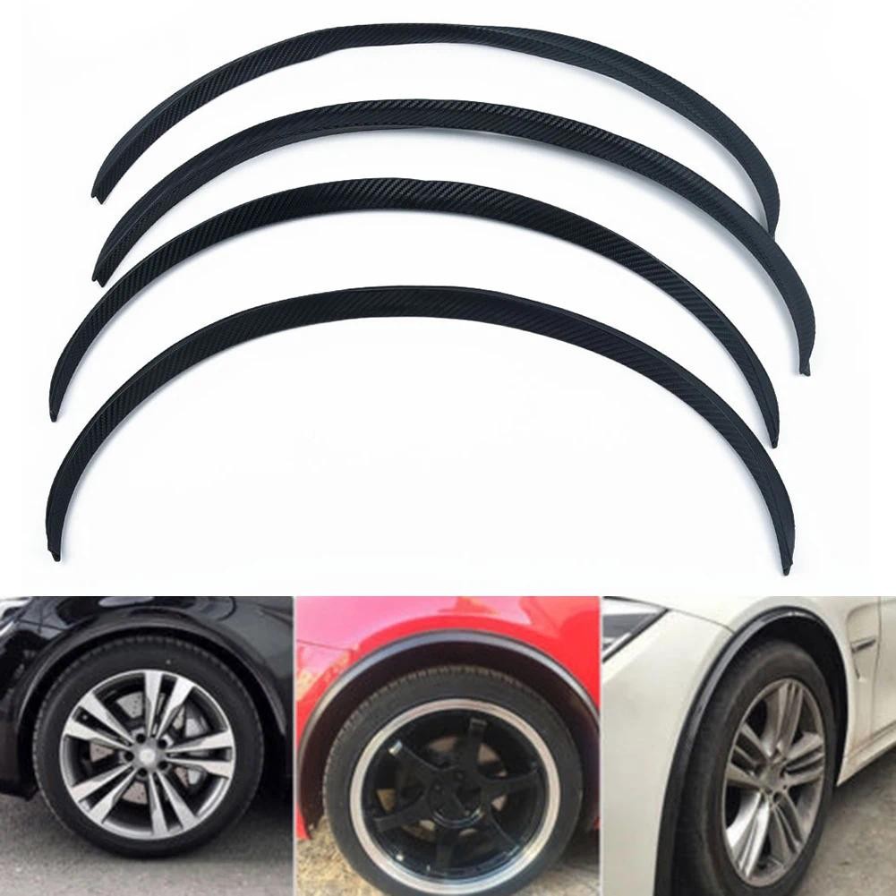 4 Pçs De Fibra Carbono Roda Do Carro Sobrancelha Arco Guarnição Lábios ...