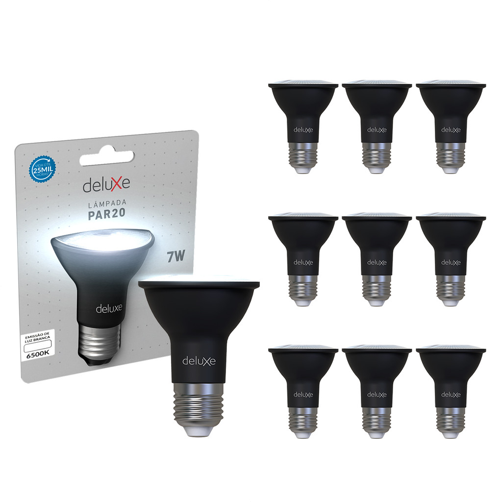 Kit 10 Lampadas Led Par20 7w 6500k Branco Frio E27 110v/220v Bivolt ...