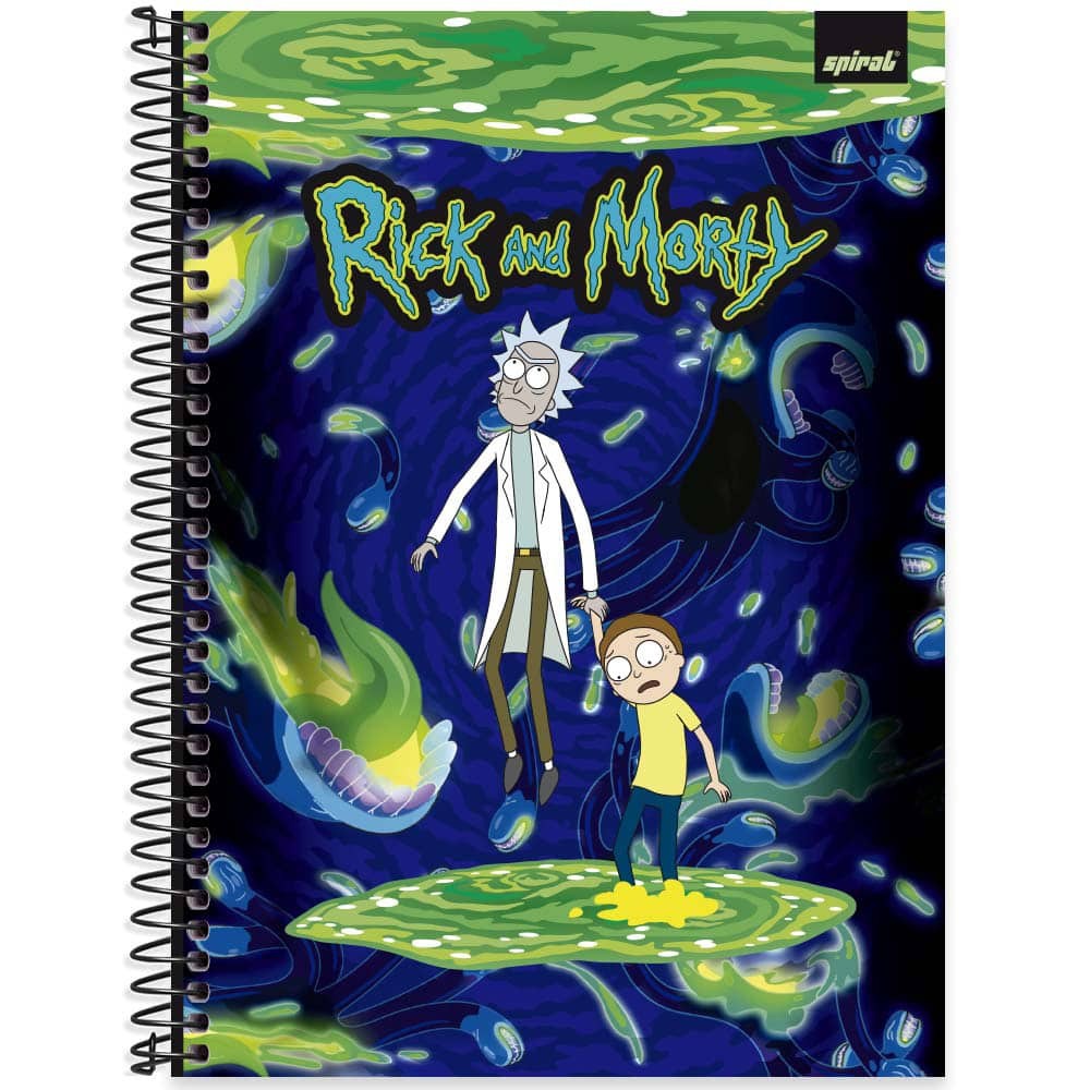 Caderno Rick e Morty Universitário Capa Dura 80 Folhas | Shopee Brasil