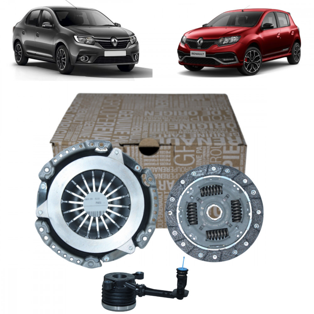 Kit embreagem e atuador Renault Sandero Logan motor sce 1.0 12v 3 ...
