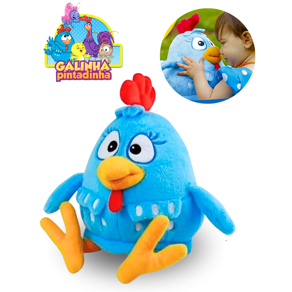 Galinha Pintadinha Pelúcia Premium Bebes Brinquedo Antialérgica Fofa ...
