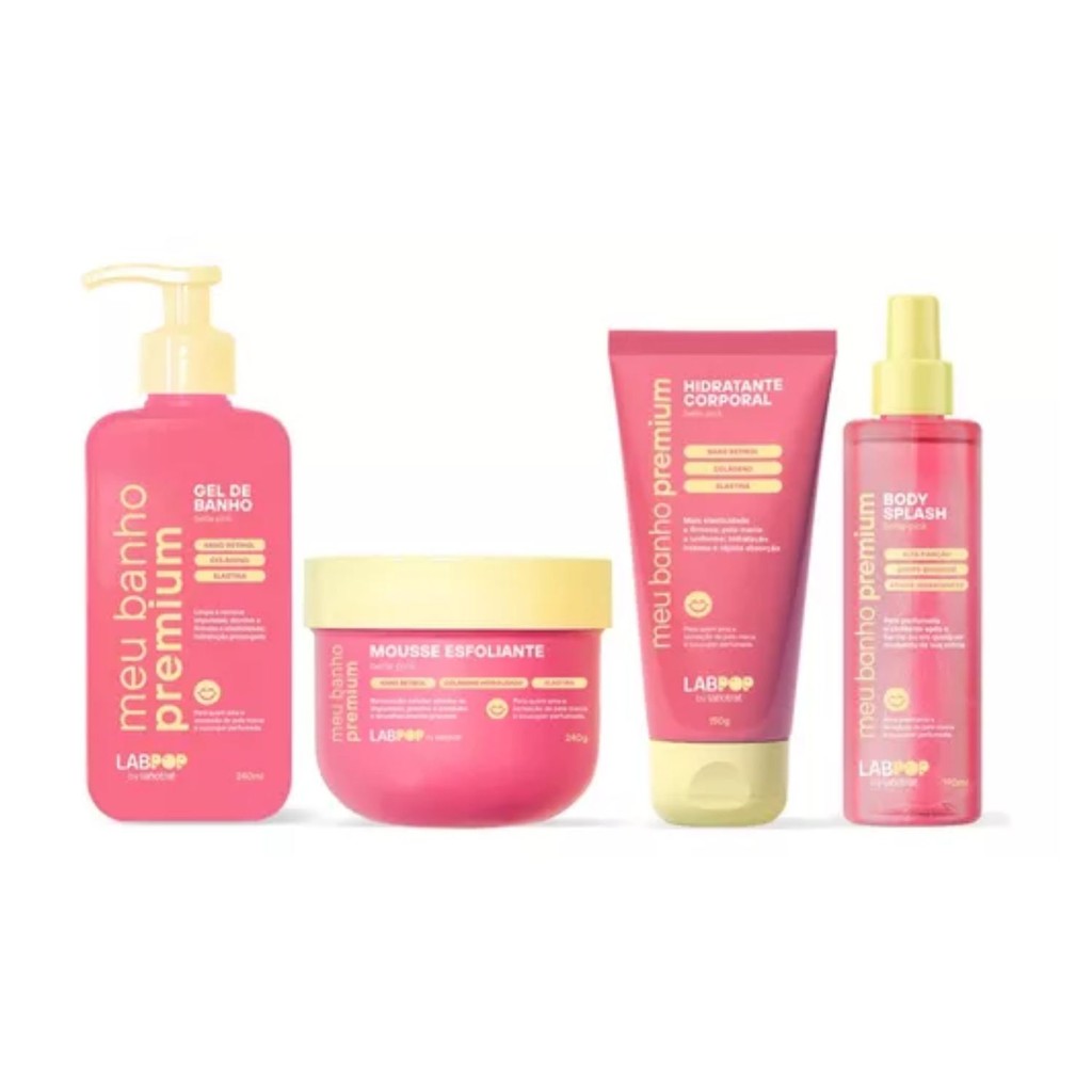 Kit Cuidados Belle Pink – Linha Premium LabPop by Labotrat - Esfoliante ...