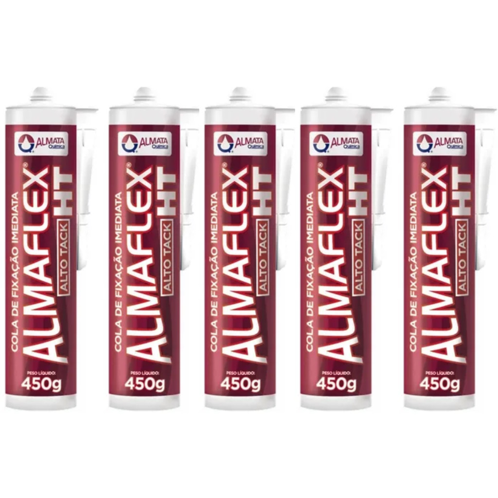 Kit 5 Cola de Fixação Imediata Adesivo Espelho Ht400 Alto Tack Almaflex ...