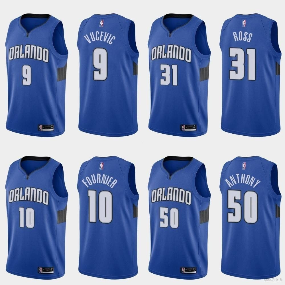 Nova Camisa NBA Orlando Magic Vucevic Ross Fournier Anthony Camisa Azul ...