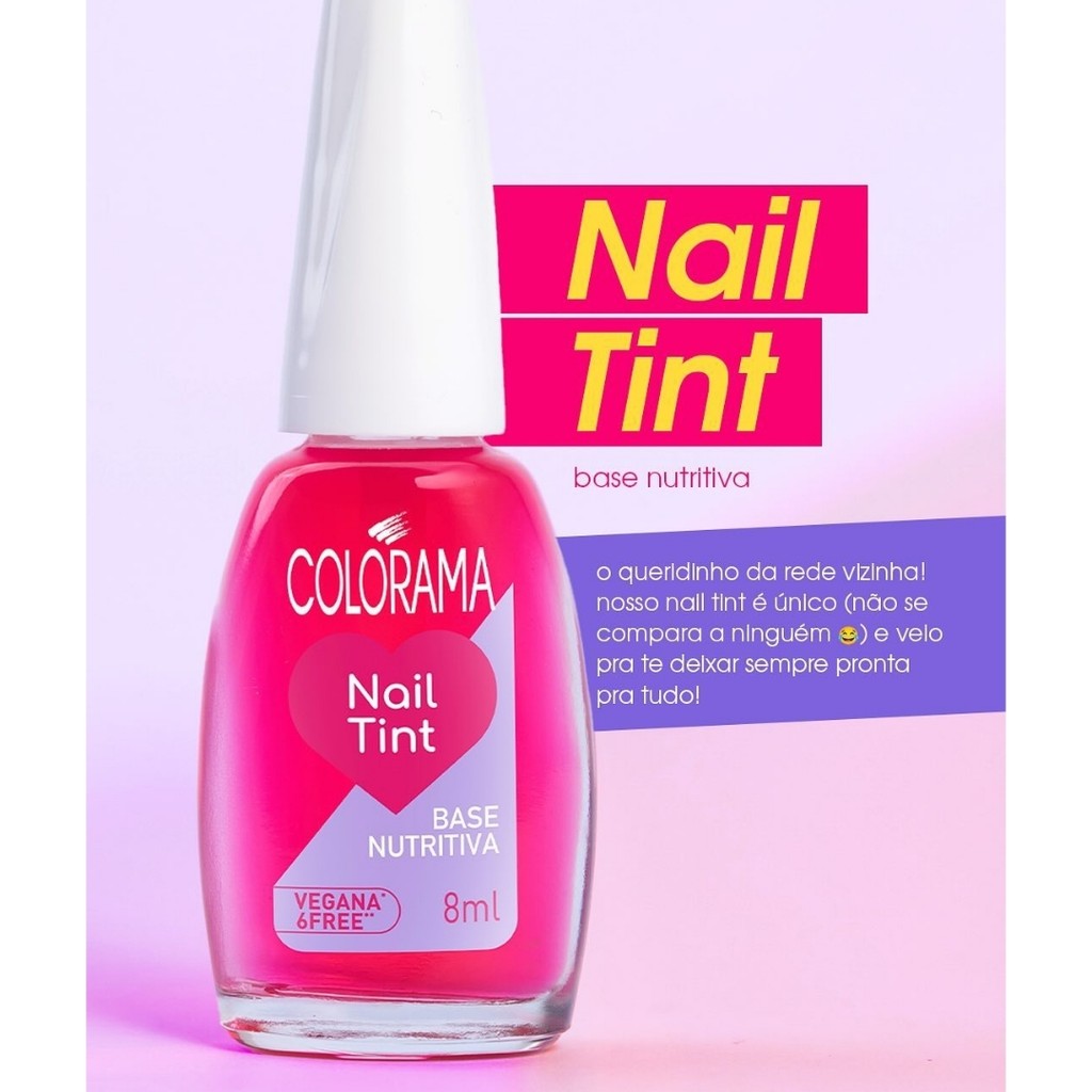 Nail Tint Base Nutritiva Colorama Esmalte Cor Natural 8mL | Shopee Brasil