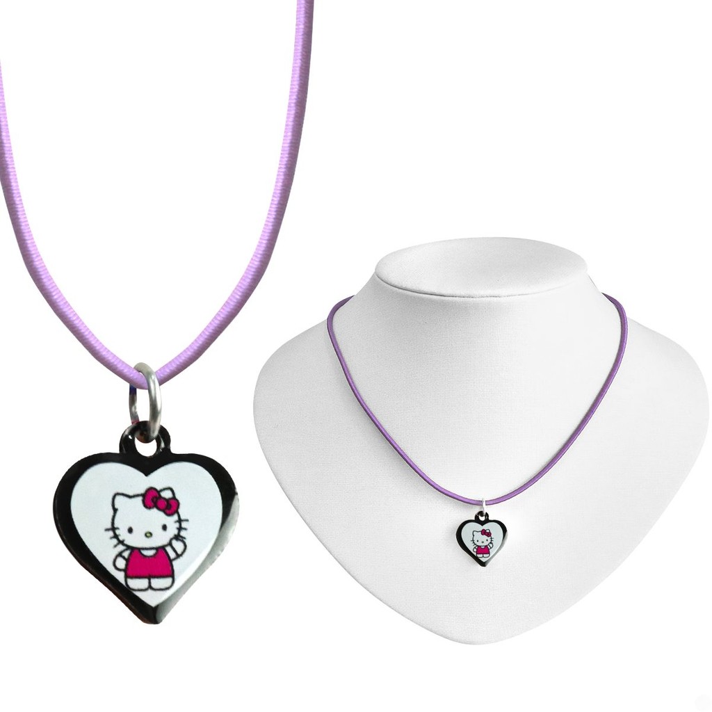 Colar infantil menina + pingente preto premium hello kitty | Shopee Brasil