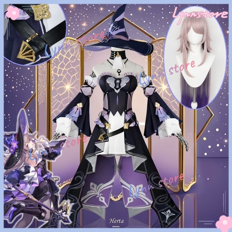 Anime O HERTA Cosplay Honkai Estrela Ferroviário Traje Peruca Sapatos ...