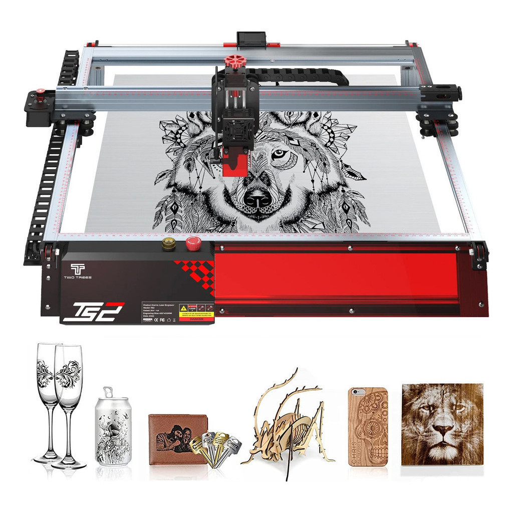 Two tress ts2 Gravadora Corte Laser Cnc 96w 45x45cm Wifi Auto-foco 10w ...