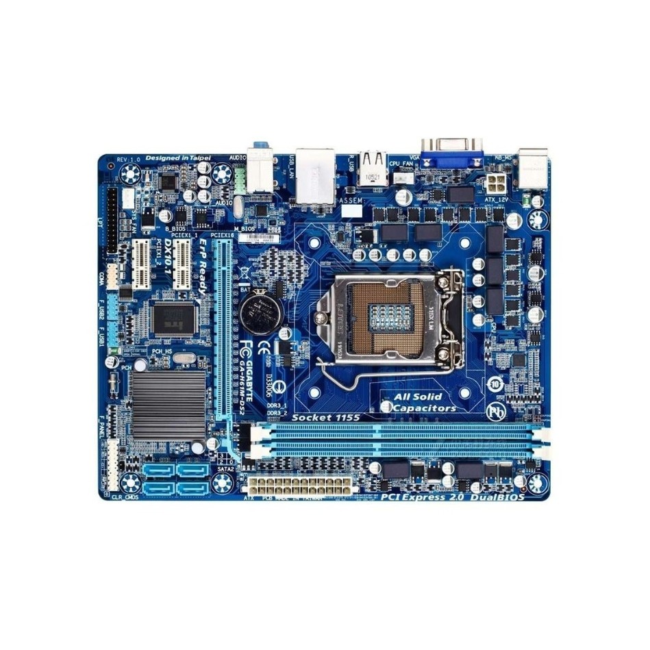 Placa Mãe GIGABYTE H61 Lga1155 Chipset Intel H61 VGA | Shopee Brasil
