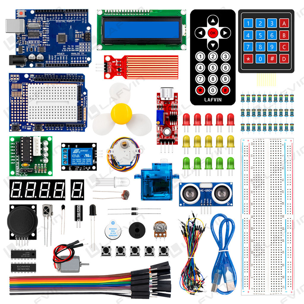 LAFVIN Super Starter Kit Com Tutorial Para Arduino UNO R3 , Servo SG90 Incluído , Motor De Passo ...
