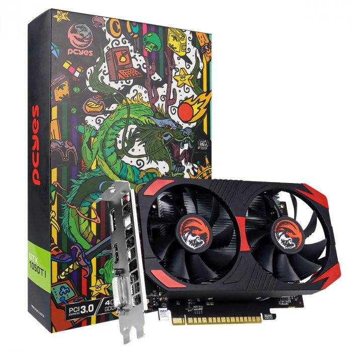 Placa de Vídeo PCyes, NVIDIA GeForce GTX 1050 TI, 4GB GDDR5, 128 BITS, DUAL-FAN, PJ1050TI4GBDF ...