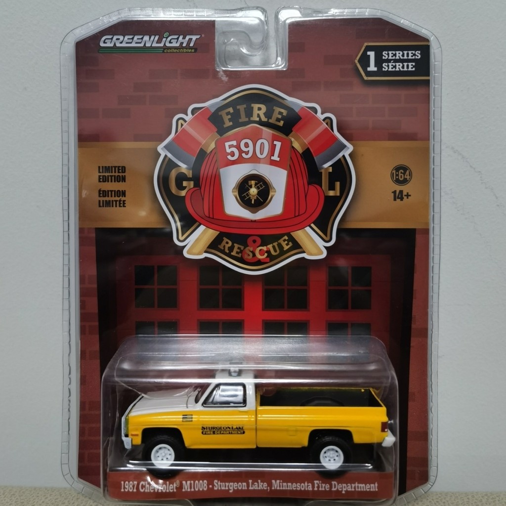 67010-C Green Light 1/64 Chevrolet M1008 Picard 4*4 Corpo de Bombeiros ...