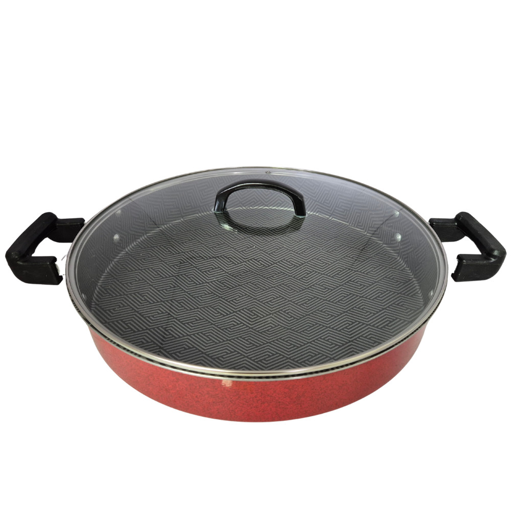 Tacho Panela Grande Disco de Arado Alumínio Antiaderente 40cm Com Tampa ...