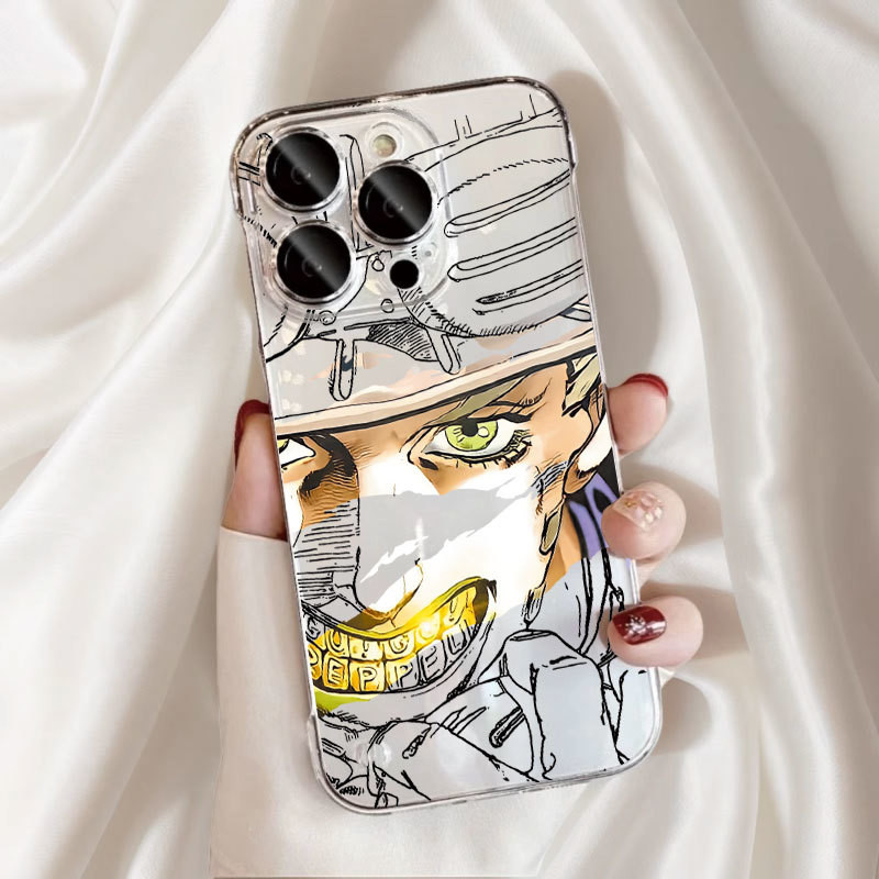 Anime JOJO Big Face Jello Big Golden Tooth Case compatível com iPhone ...