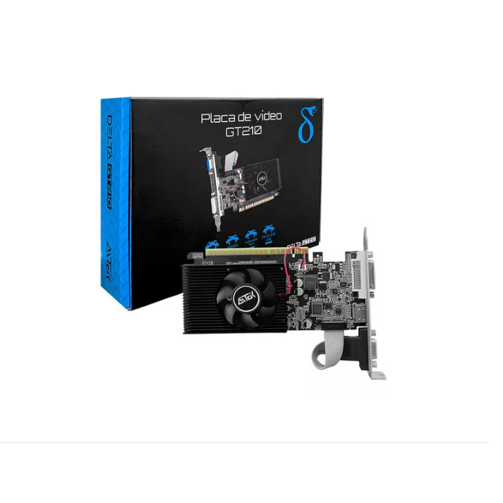 Placa de Video GT210 Delta Ddr3 Dvi Vga Hdmi 1gb 8gb/s 500mhz 64 Bits PCI-E 1,1X16 | Shopee Brasil