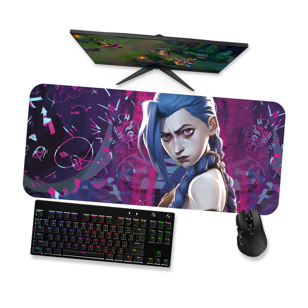 Mouse pad Arcane Jinx 8 - League of legends Mousepad Gamer 90x40 80x40 ...