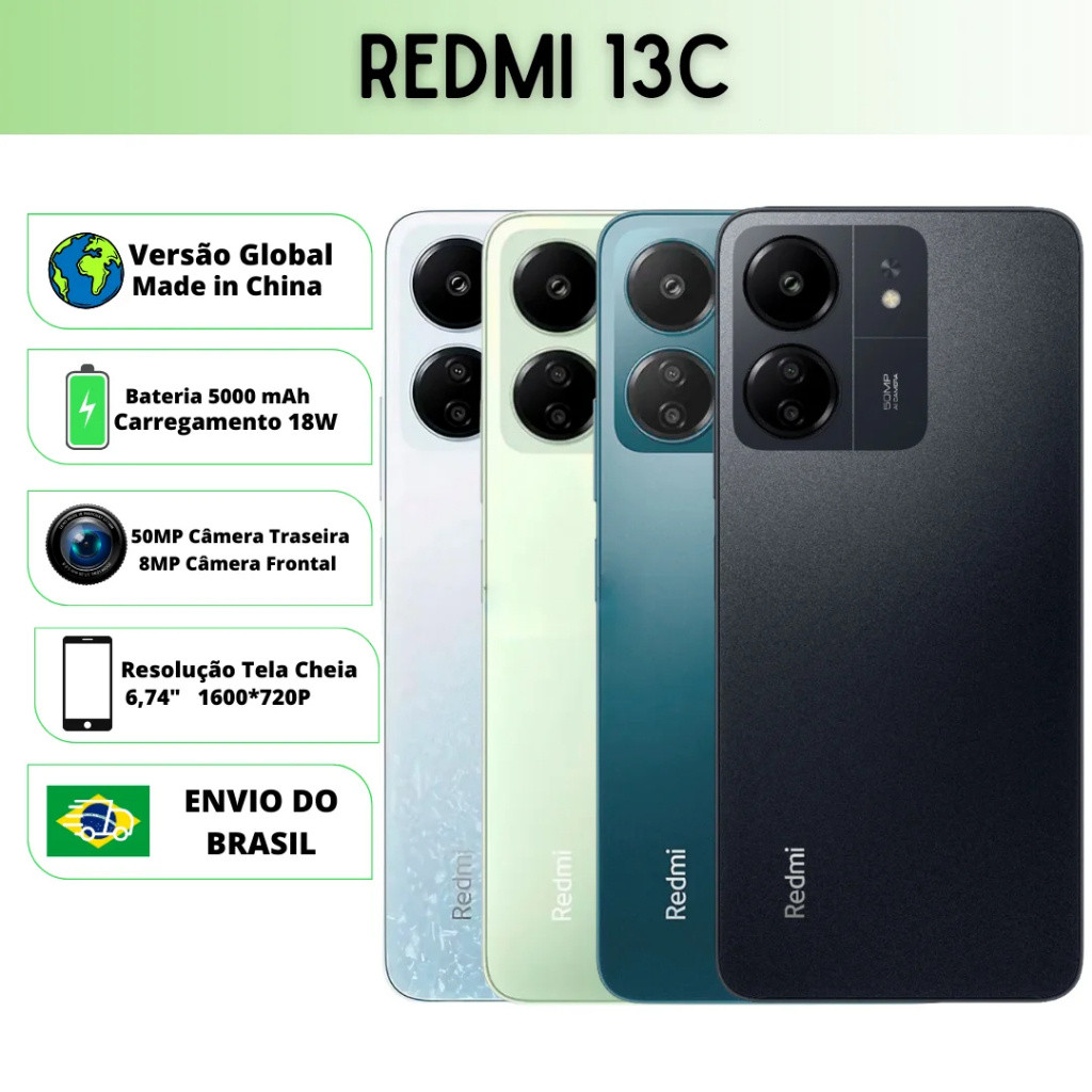 Xiaomi Redmi 13c 256GB/8GB 128GB/6GB 4GB Smartphone Global Original ...