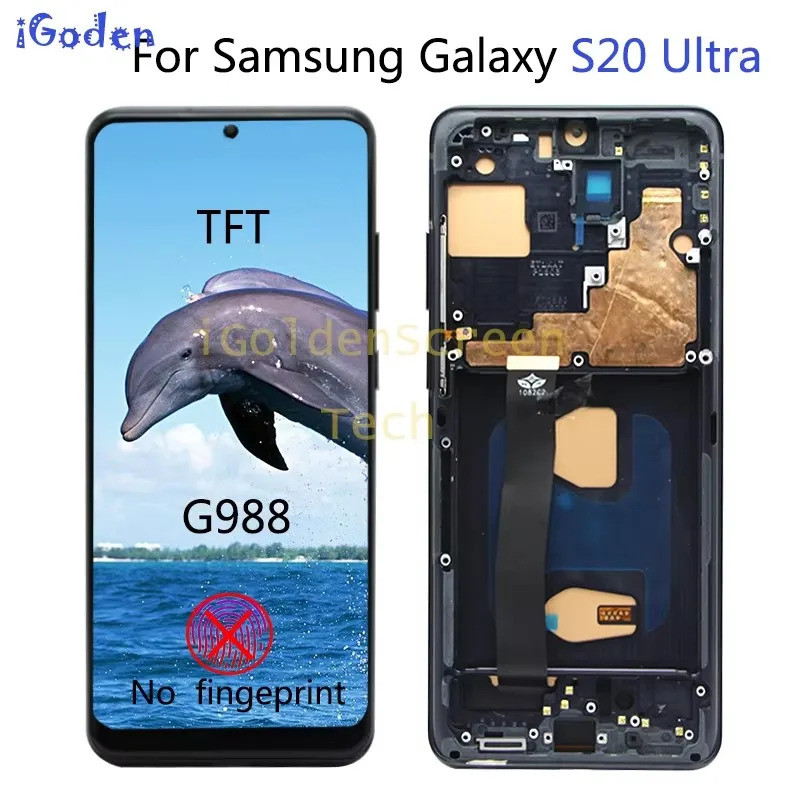 Substituição De Tela TFT S20 Ultra 5G Para Samsung Galaxy Display lcd ...