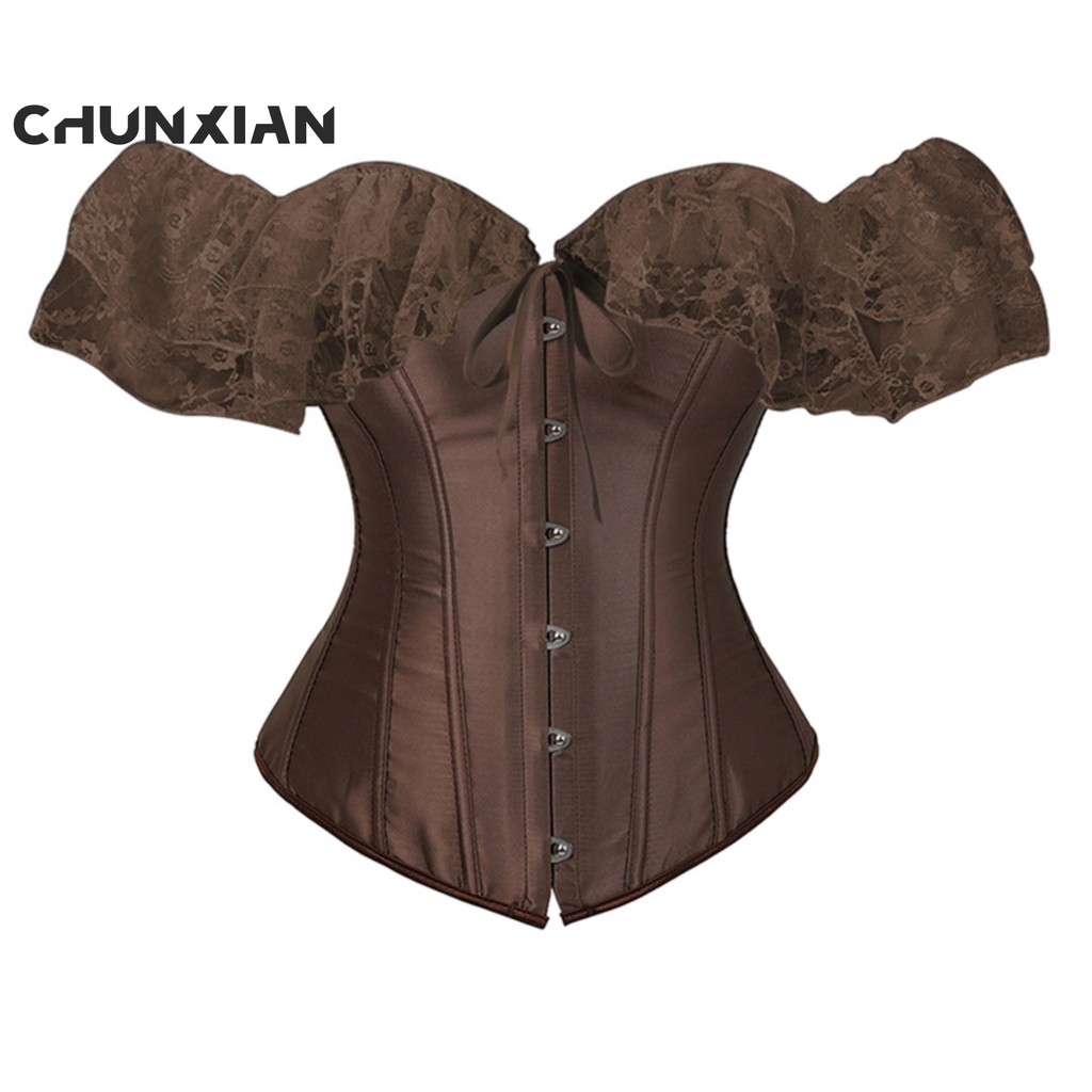 Moda Jacquard Gótico Underbust Topos Góticos Mulheres Oferecem Corpete ...