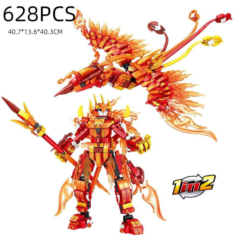 Compatível Com lego Ninjago Besta Mítica Dupla Variável Robô Montagem ...