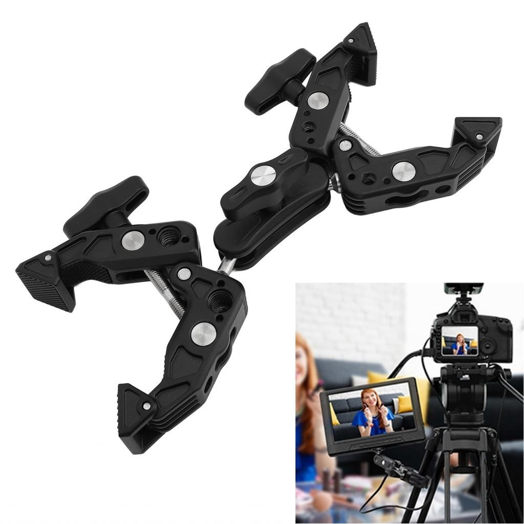 Camera Mount Clamp Ball Head 1/4 and 3/8 Inch Interface Aluminum Alloy ...