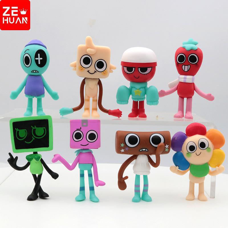 8pcs Dandy's World Scrap Stuffed Horror Game Modelo action figure ...