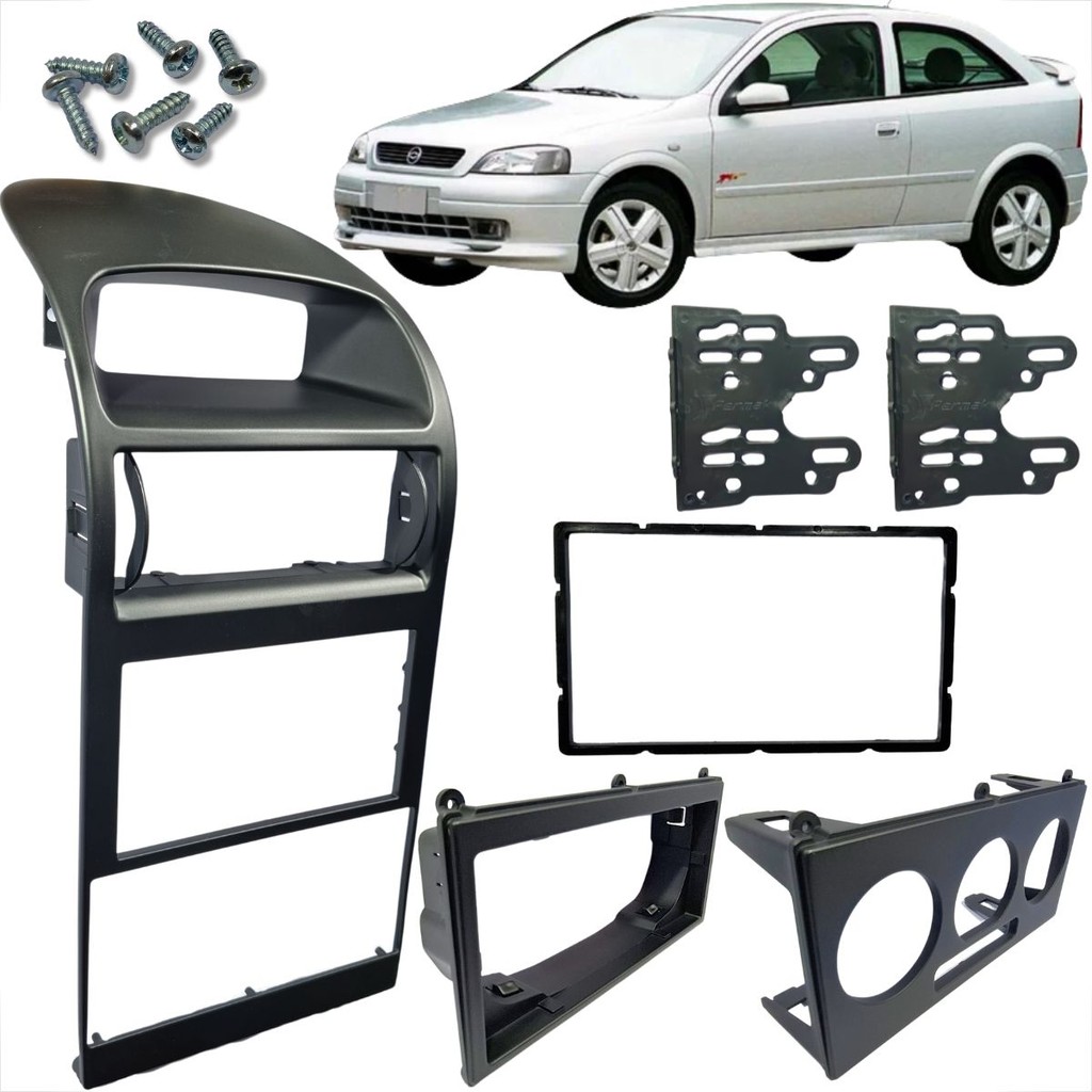 MOLDURA PAINEL MULTIMÍDIA 7 POLEGADAS CHEVROLET GM ASTRA 98 ATÉ 11 AR ...