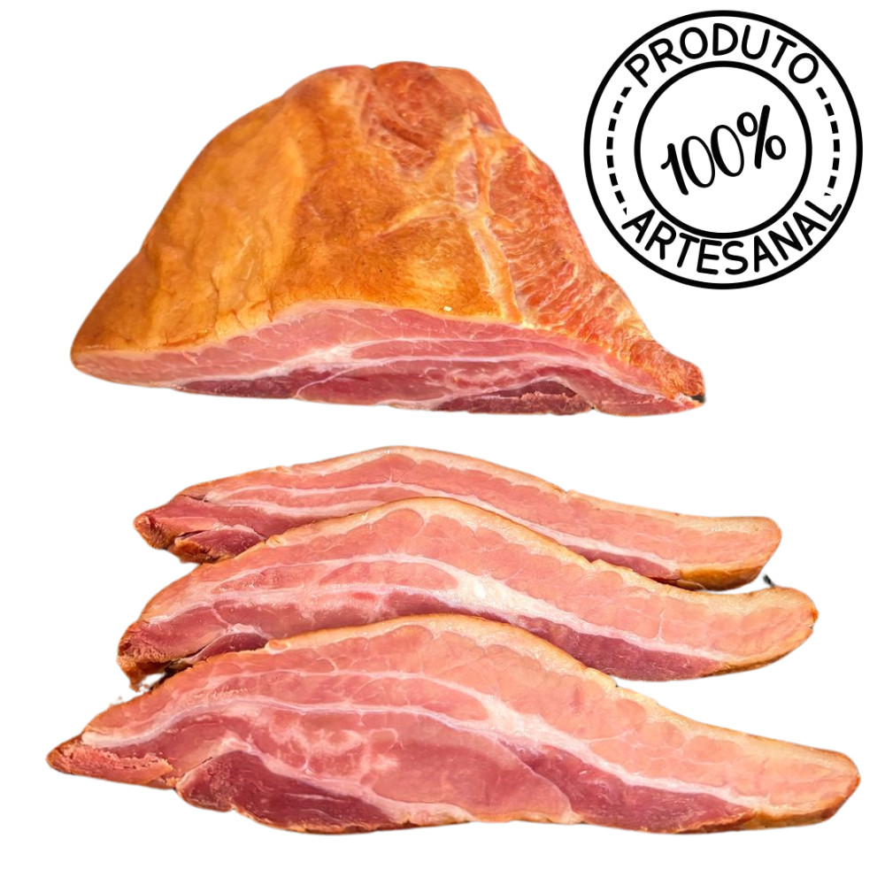 Bacon Artesanal Defumado SEM GLUTAMATO/SEM CORANTE/SEM CONSERVANTE 1Kg ...