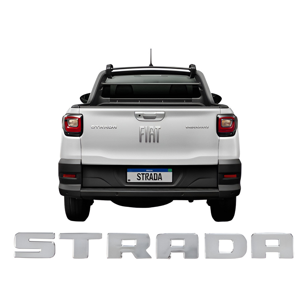 Emblema Letreiro Strada Cromado p/ Strada 2020 2021 2022 2023 2024 ...
