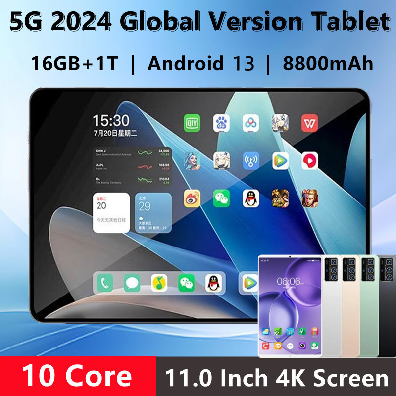 2025 edição Global novo estilo 11-Polegada Android13 Deca Core 16GB RAM ...