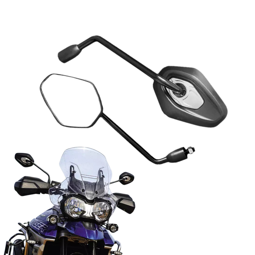 Retrovisor Tiger 1200 Haste Longa Lente Convexa Rosca Honda | Shopee Brasil