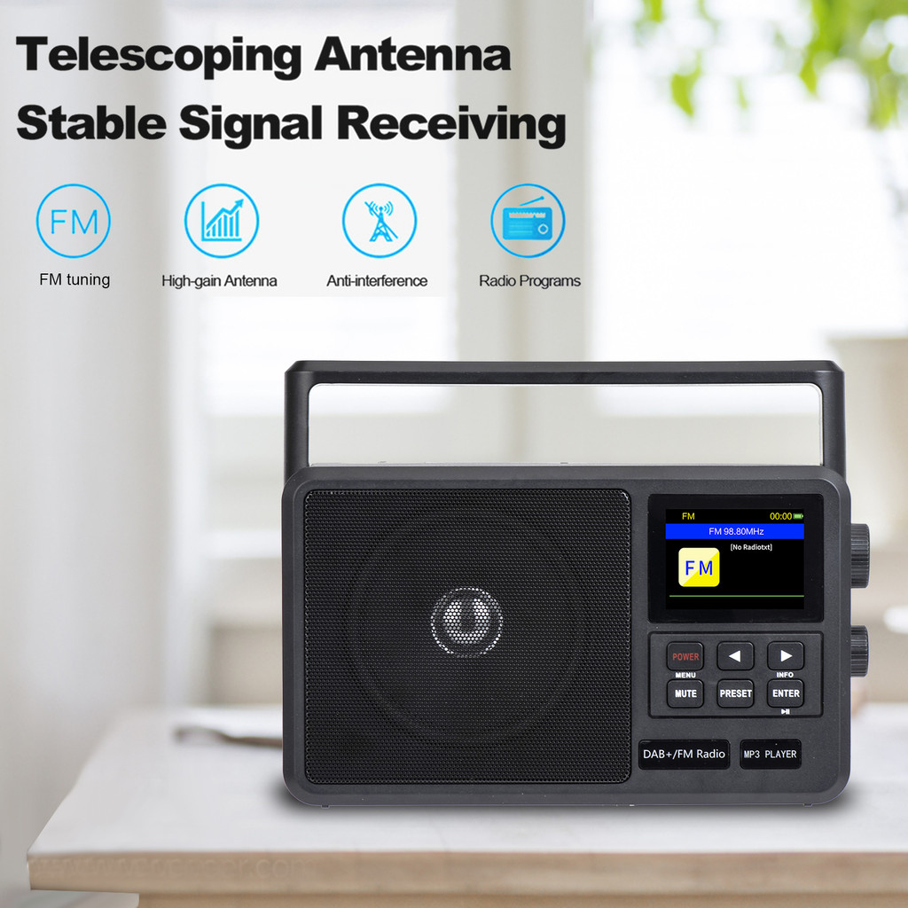 HanRongDa CS-806 Rádio FM Portátil DAB + Receptor WiFi Internet Sem Fio ...