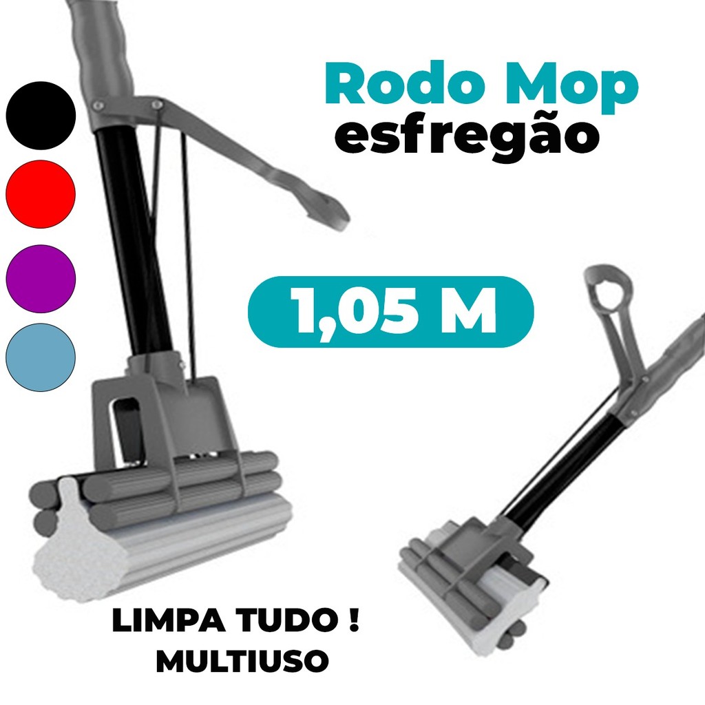 RODO MOP COM ESFREGÃO RODO TORCE SECA FACIL LIMPEZA EFICIENTE CASA LAR ...